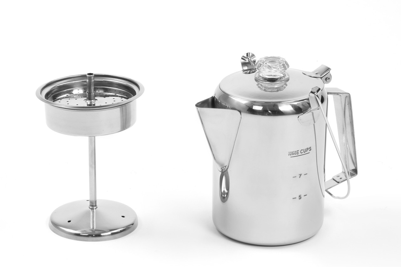 Stainless steel coffee pot with percolator - available here!